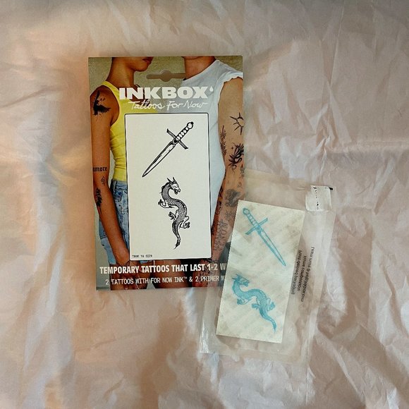 Inkbox | Accessories | Inkbox Temporary Tattoos 2 Pack Dragon Sword New ...